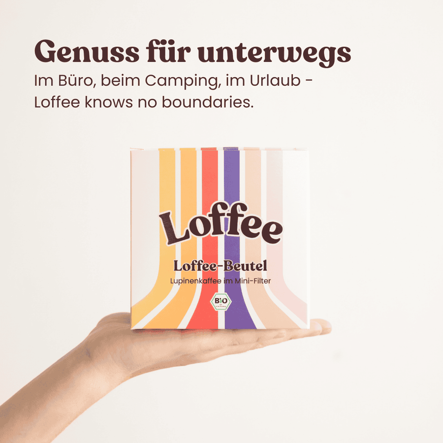 Loffee Lupine coffee. The caffeine-free & natural coffee alternative